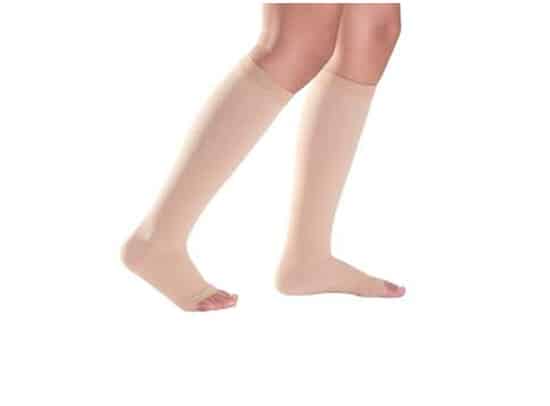 Medi elegance AD kniekous open teen - klasse 2 - caramel -maat3 - Medic Point